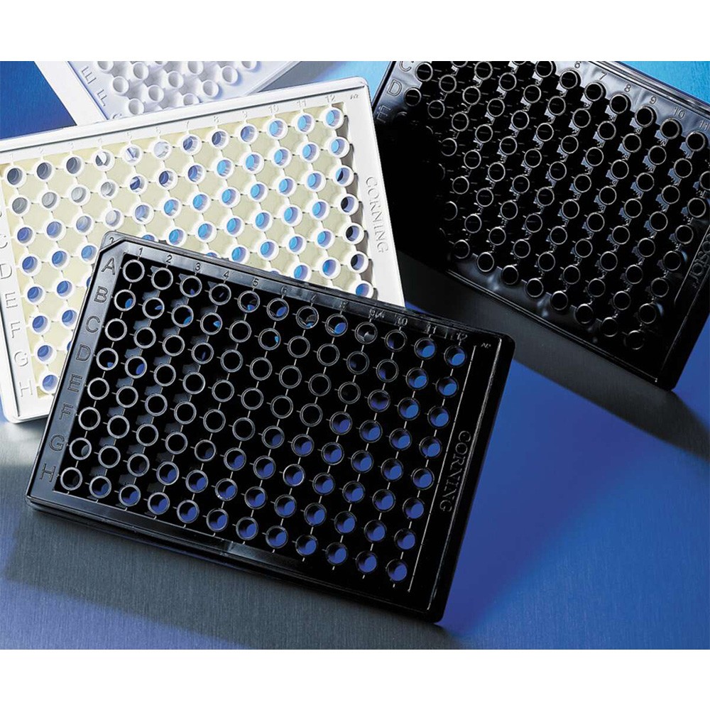 Corning 3603 96孔板，黑色，透明平底，带盖，单个包装 - 试剂仪器耗材